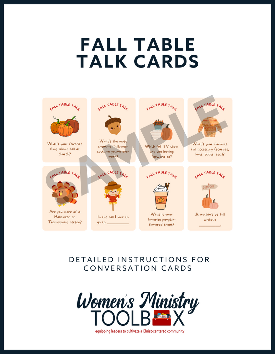 Fall Table Talk Cards – Women's Ministry Toolbox