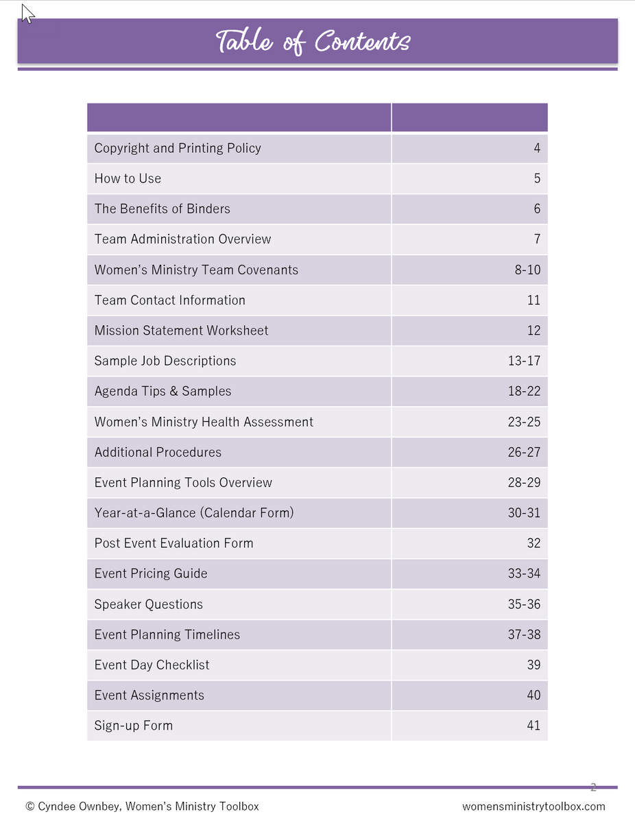 Women's Ministry Binder Essentials (eBook) – Women's Ministry Toolbox